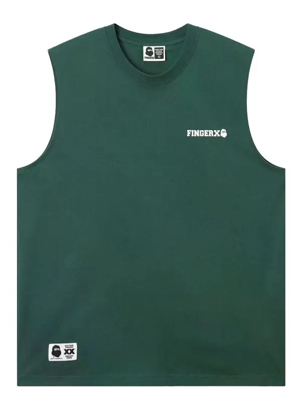 FINGERCROXX Sleeveless Printed Tank Top - Green