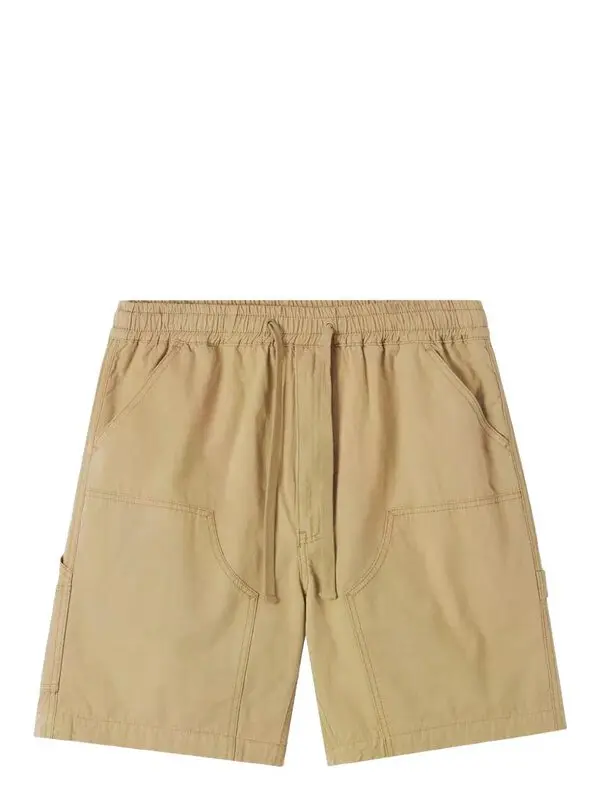FINGERCROXX Patch Pocket Drawstring Shorts - Neutrals