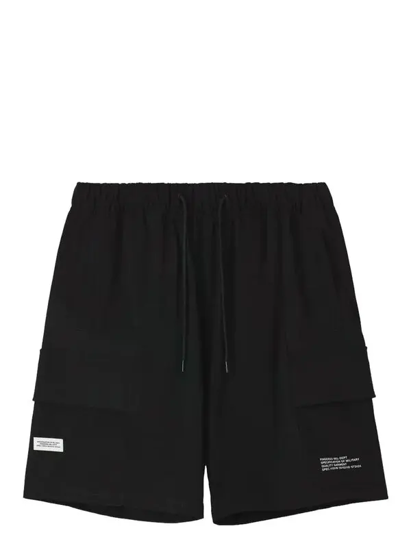 FINGERCROXX Cotton Drawstring Shorts - Black