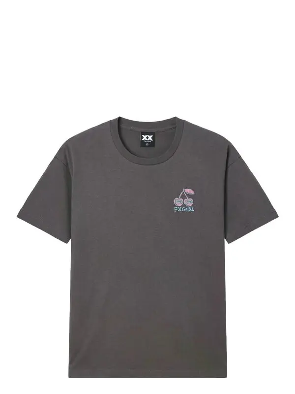 FINGERCROXX Cherry-print T-shirt - Grey