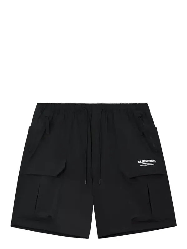 FINGERCROXX Pocket Drawstring Shorts - Black