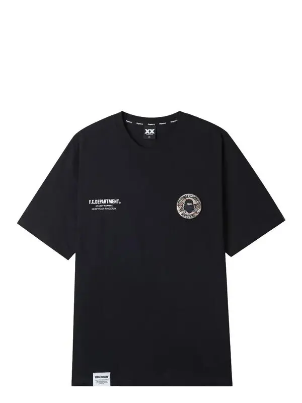 FINGERCROXX Logo-appliqué T-shirt - Black