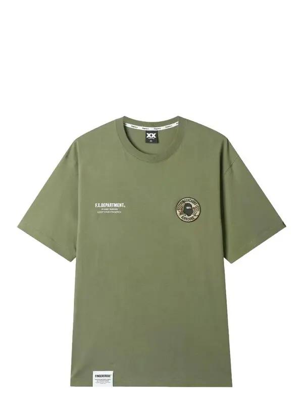 FINGERCROXX Logo-appliqué T-shirt - Green