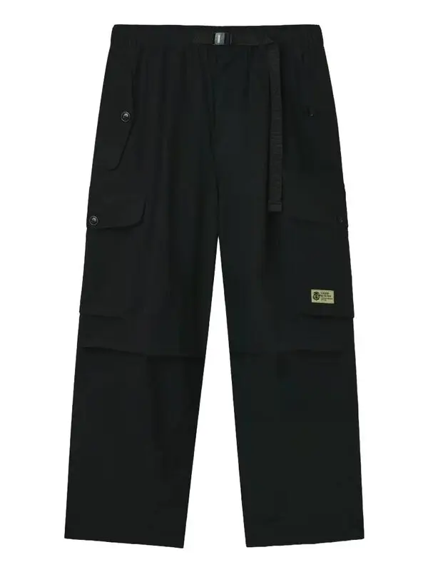 FINGERCROXX Belted Cargo Trousers - Black