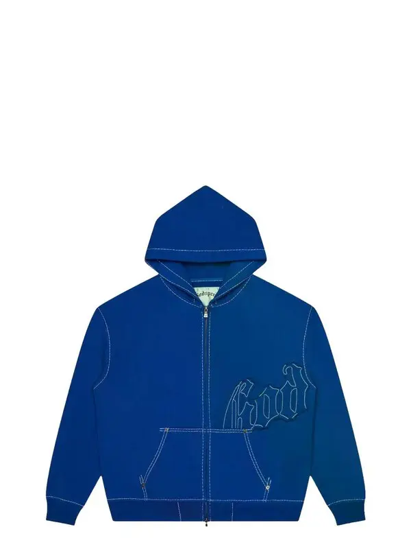 GODSPEED Logo Zip-up Hoodie - Blue