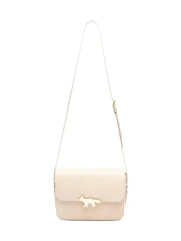 Maison Kitsuné Edie Leather Shoulder Bag - Neutrals