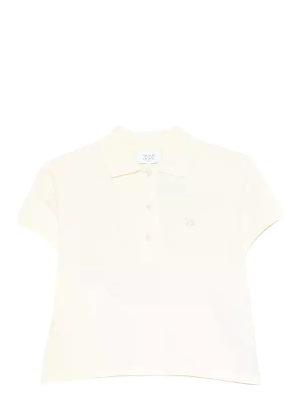 Maison Kitsuné Logo-patch Polo Top - Neutrals