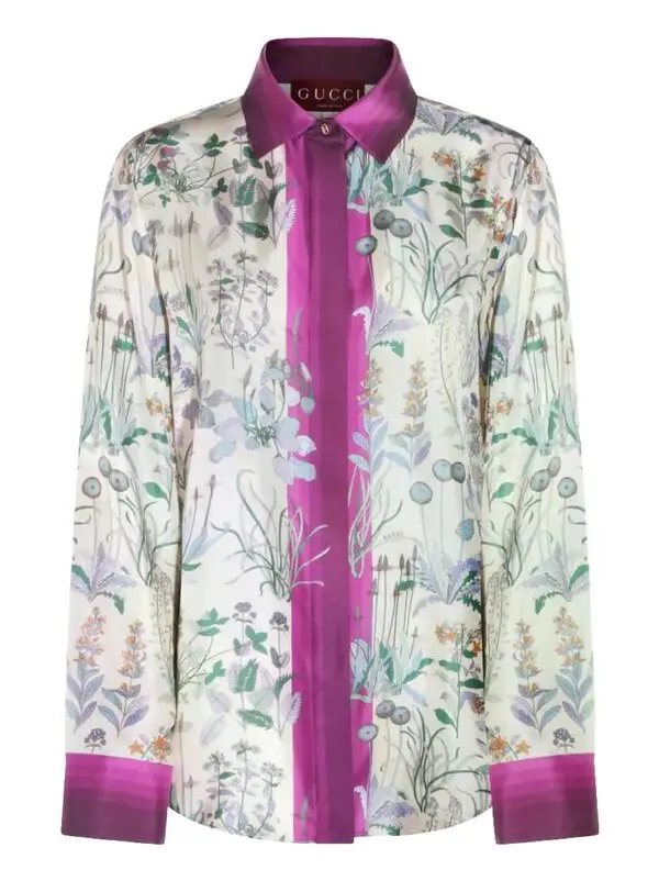 Gucci Floral-print Shirt - Neutrals