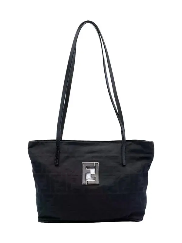 Fendi 20th Century Zucca Canvas Tote Bag - Black