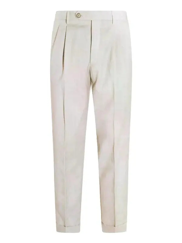 GTA Pleated Button-fastening Trousers - Neutrals
