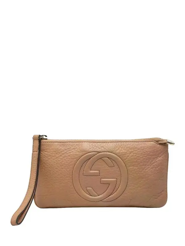 Gucci 2000-2015 Calfskin Soho Pouch - Brown