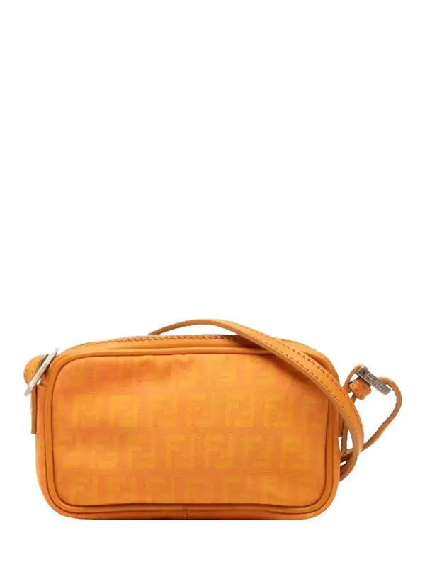 Fendi 2000-2010 Mini Zucchino Canvas Crossbody Bag - Orange