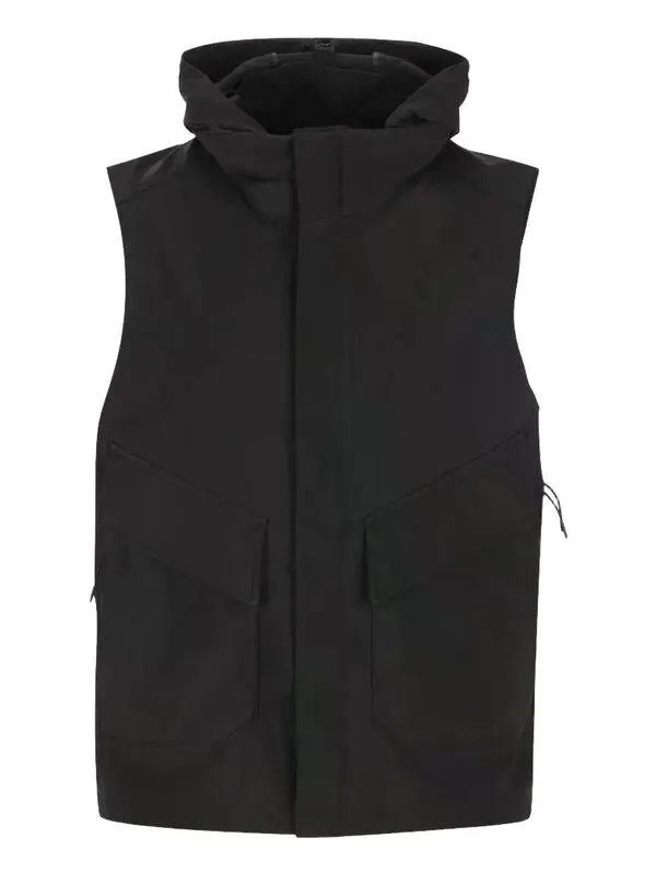 C.P. COMPANY Hooded Sleeveless Gilet - Black