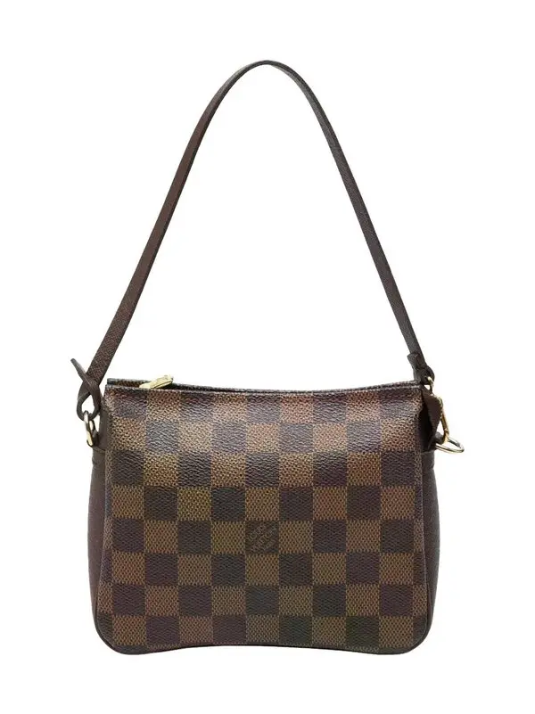 LOUIS VUITTON 2002 Damier Ebene Trousse Pochette Handbag - Brown
