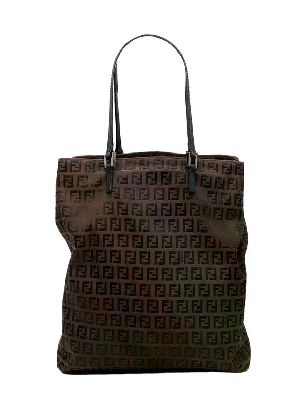Fendi Zucchino Canvas Tote Bag - Brown