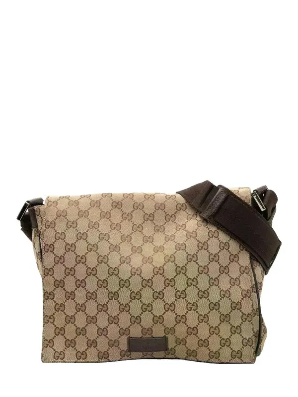 Gucci Gg Canvas Messenger Crossbody Bag - Brown