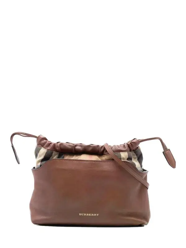 Burberry House Check Canvas And Calfskin Little Crush Crossbody Bag - Brown