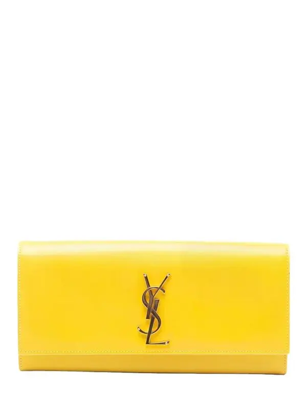 Saint Laurent 2013 Monogram Cassandre Clutch Bag - Yellow