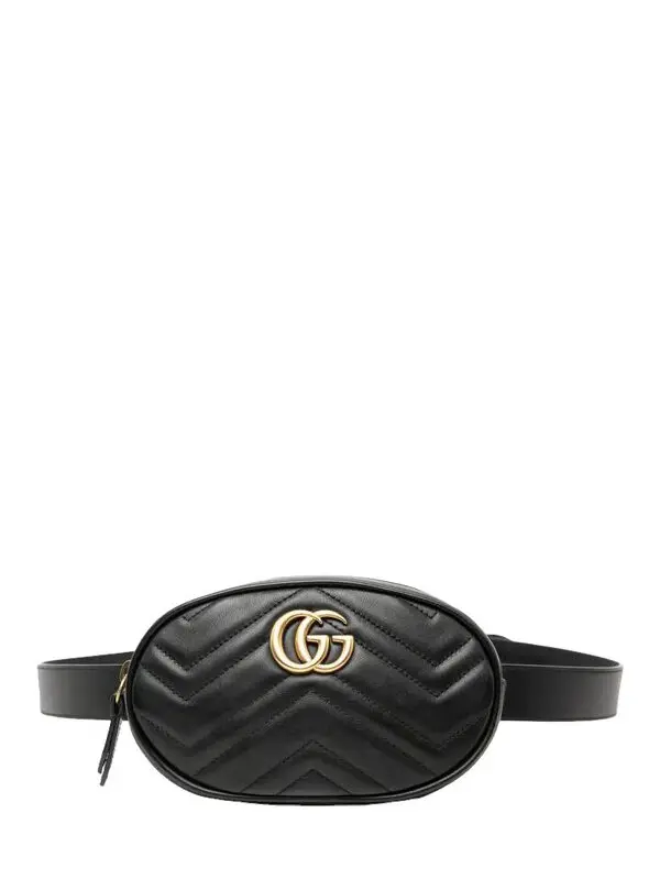 Gucci Gg Marmont Matelassé Leather Belt Bag - Black