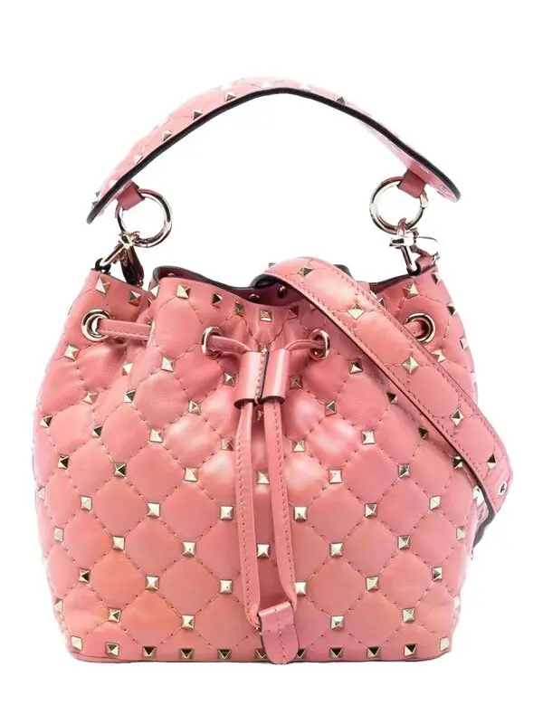 Valentino Garavani 2016 Small Rockstud Spike Bucket Bag - Pink