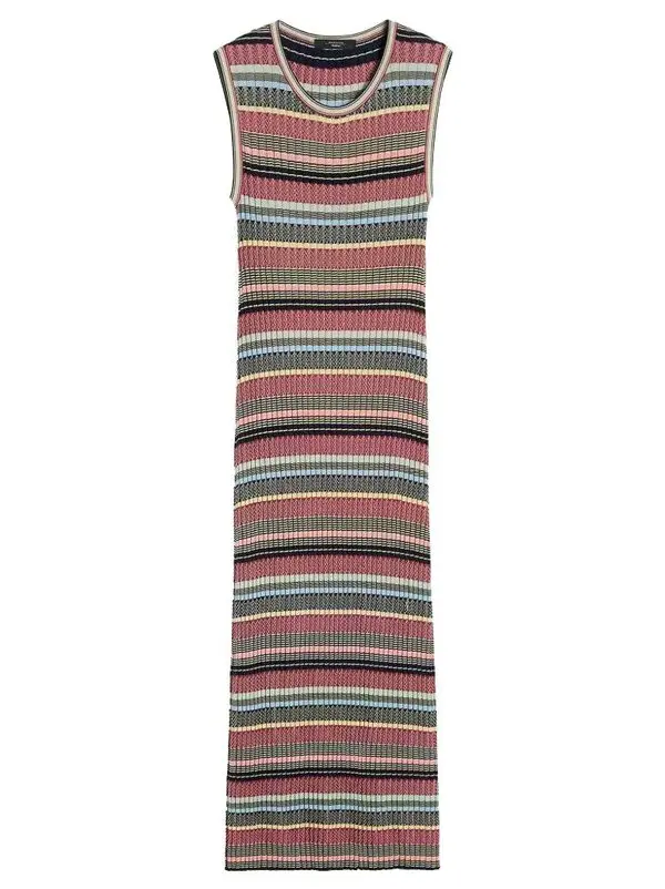 Max Mara Striped Midi Dress - Pink