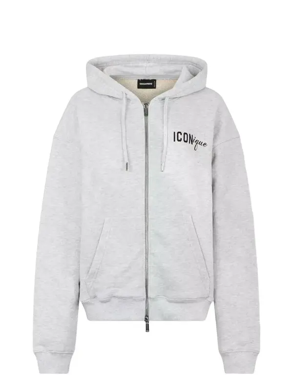 Dsquared2 Zipped Graphic Hoodie - Grey