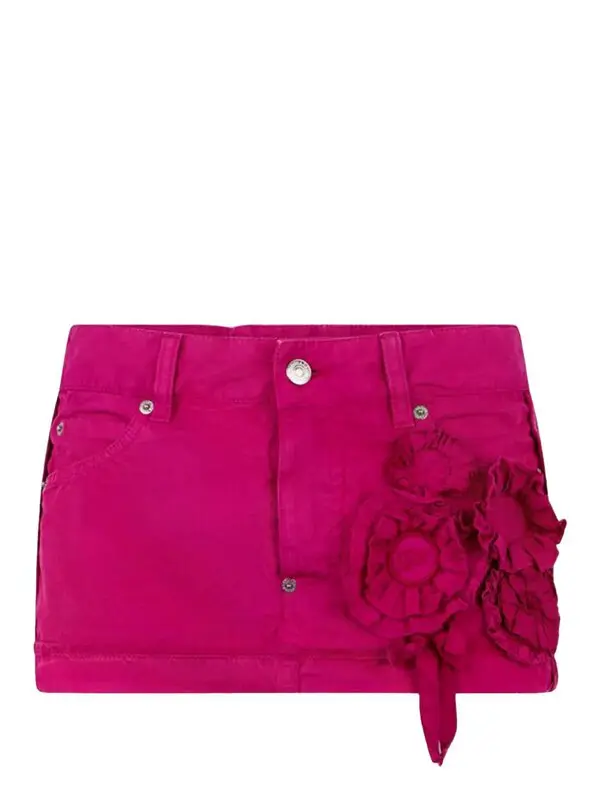 Dsquared2 Floral Detail Mini Skirt - Pink