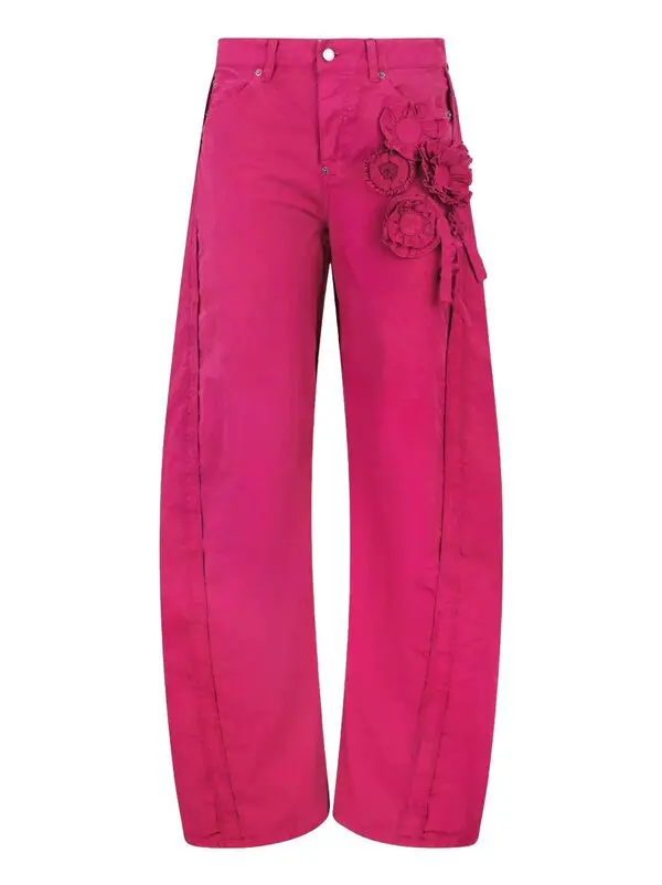 Dsquared2 Flower-appliqué Trousers - Pink