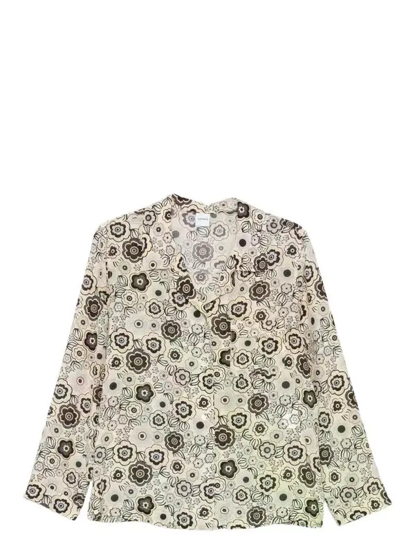 Aspesi Floral-print Shirt - Neutrals