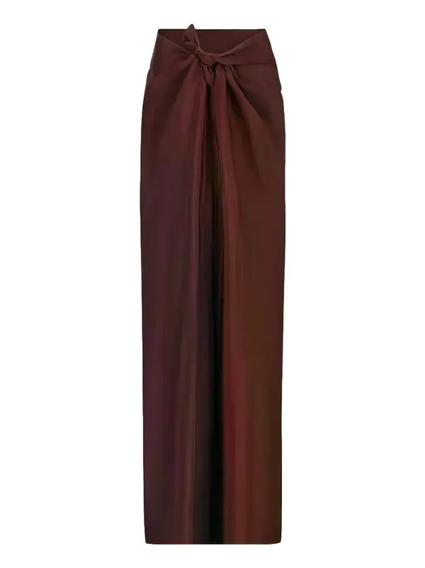 STEPHAN JANSON Long Skirt With Knot Detail - Brown