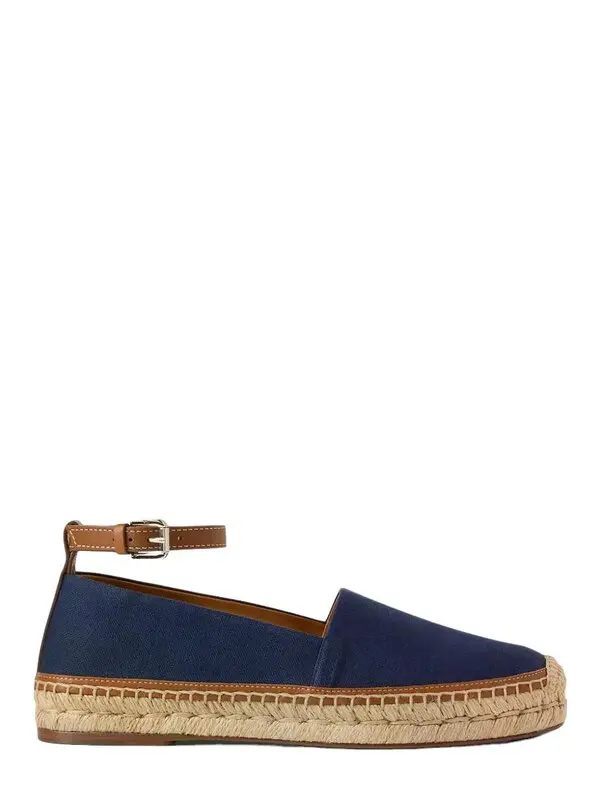 Ralph Lauren Hadan Crocheted Ankle Strap Espadrille - Blue