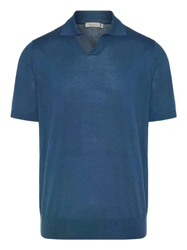 Canali Collar Polo Shirt - Blue