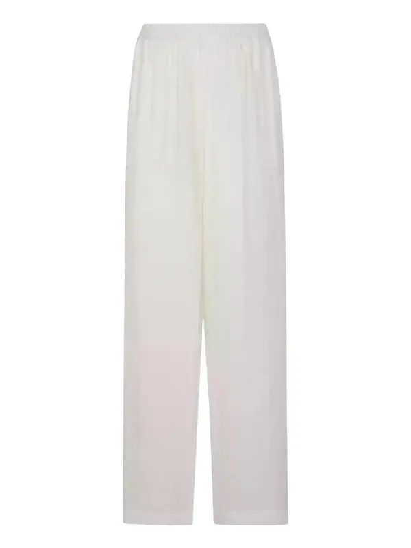 GIANLUCA CAPANNOLO Elasticated Wide Leg Trousers - White