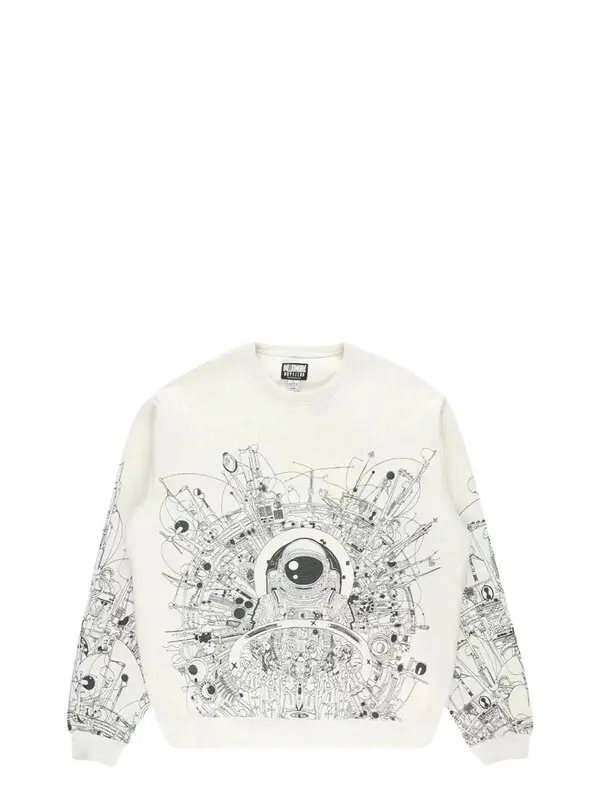 BILLIONAIRE BOYS CLUB Efigy Graphic Print Sweatshirt - Neutrals