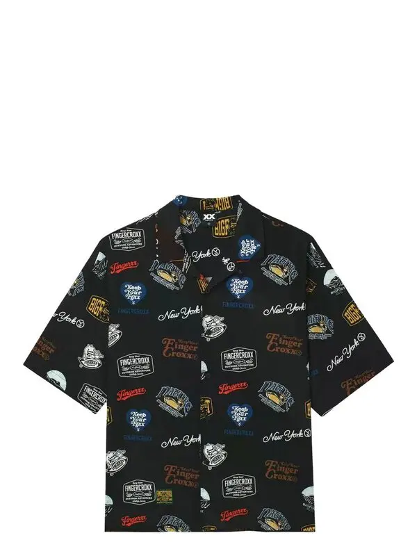 FINGERCROXX Graphic-print Shirt - Black