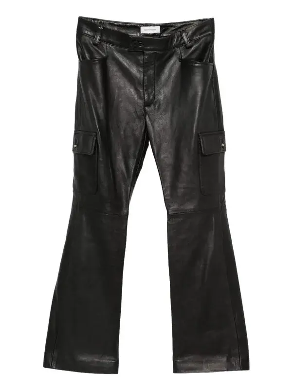 ERNEST W. BAKER Pocket Leather Trousers - Black