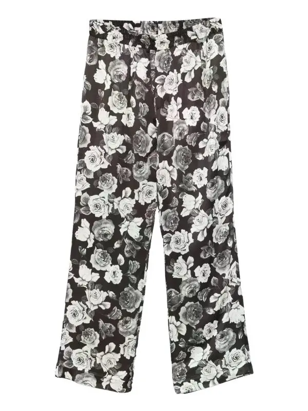 ERNEST W. BAKER Floral-print Trousers - Black