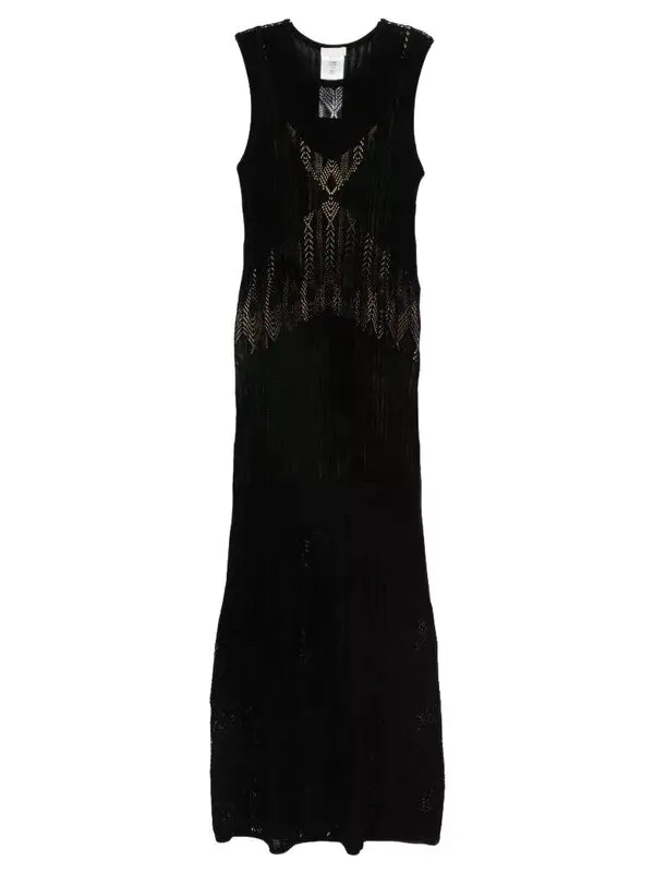 Liu Jo Crochet Maxi Dress - Black