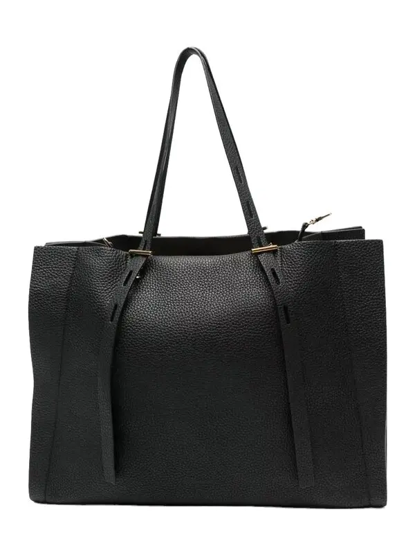 MINOBOSSI Paulina Leather Tote Bag - Black
