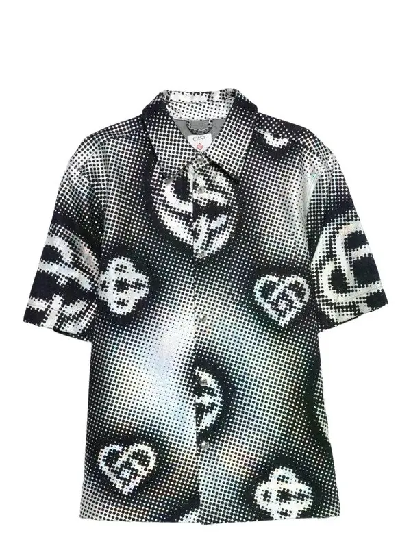 Casablanca Pearlescent Monogram Shirt - Black