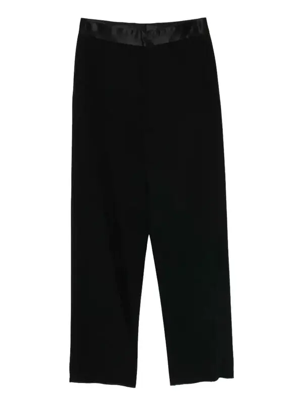 Giorgio Armani Satin-trim Trousers - Black