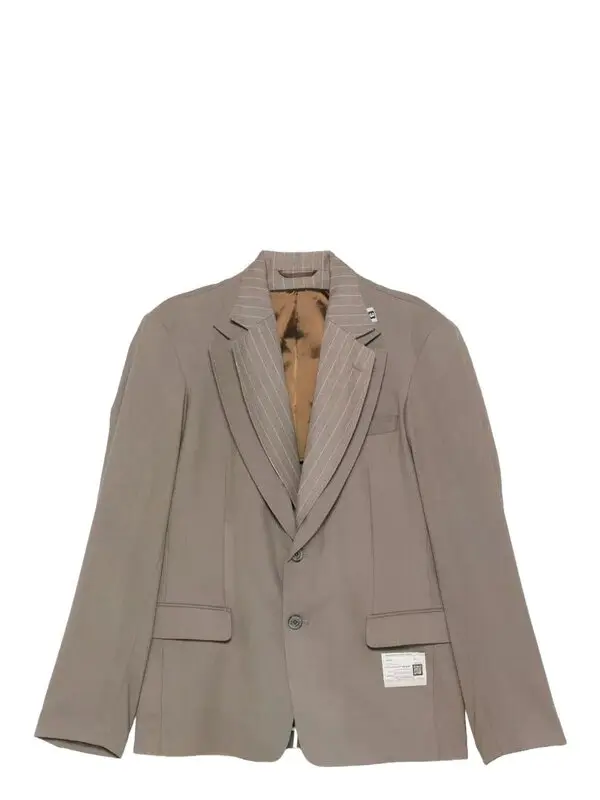 Mihara Yasuhiro Pinstripe-lapel Blazer - Neutrals