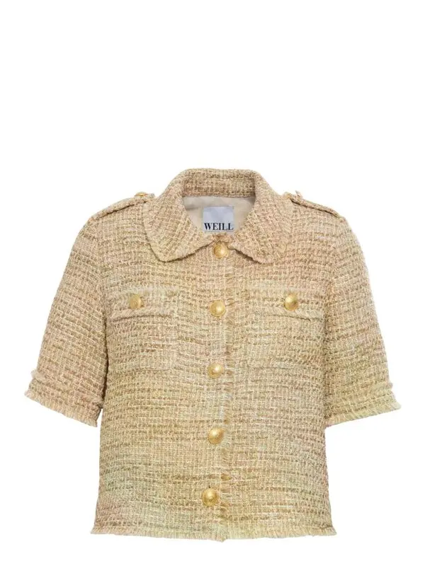 WEILL Tweed Buttoned Shirt - Neutrals