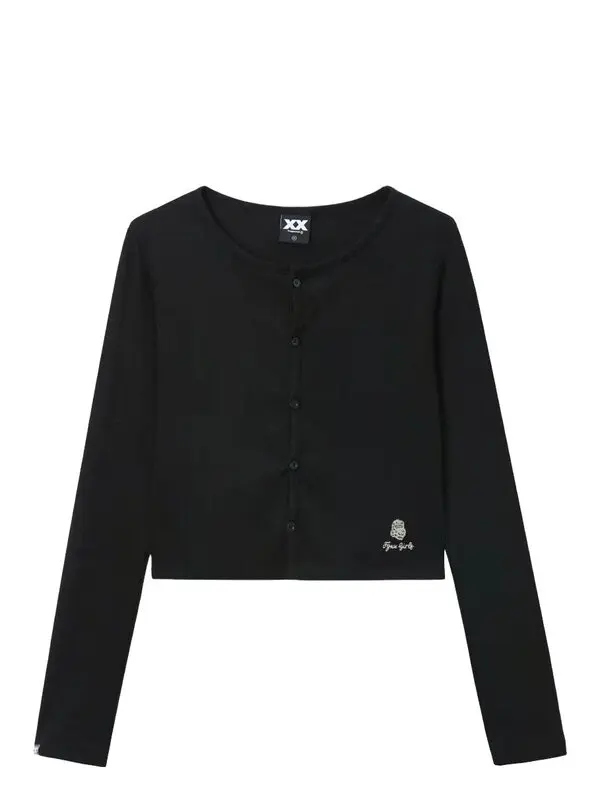 FINGERCROXX Button-up Cardigan - Black