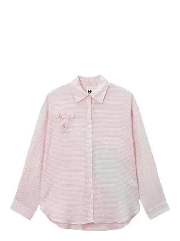B+AB Floral-appliqué Shirt - Pink