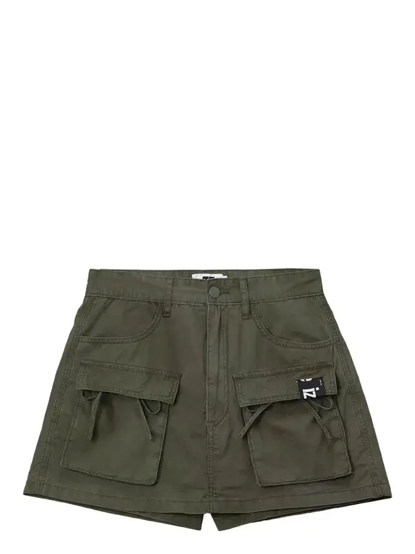 Izzue Pocket Cotton Shorts - Green