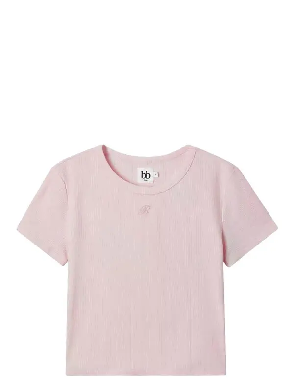 B+AB Ribbed Crew-neck T-shirt - Pink