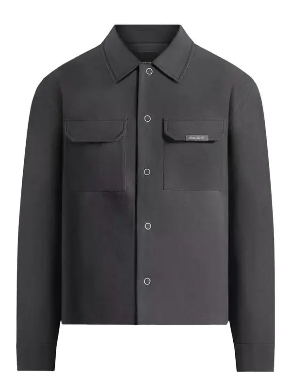 Manière De Voir Milo Magnetic-pocket Shirt Jacket - Grey