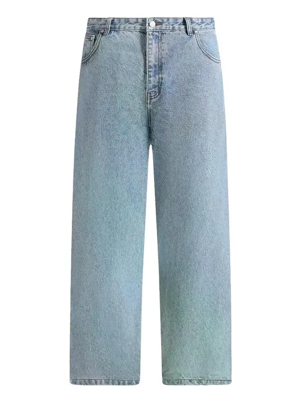 Manière De Voir Relaxed Fit Faded Wash Denim Jeans - Blue