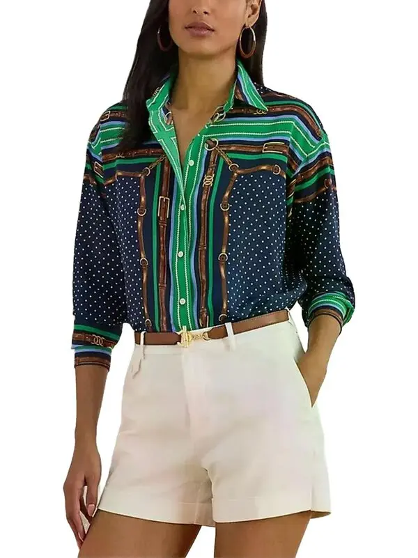Ralph Lauren Polka-dot Print Shirt - Blue